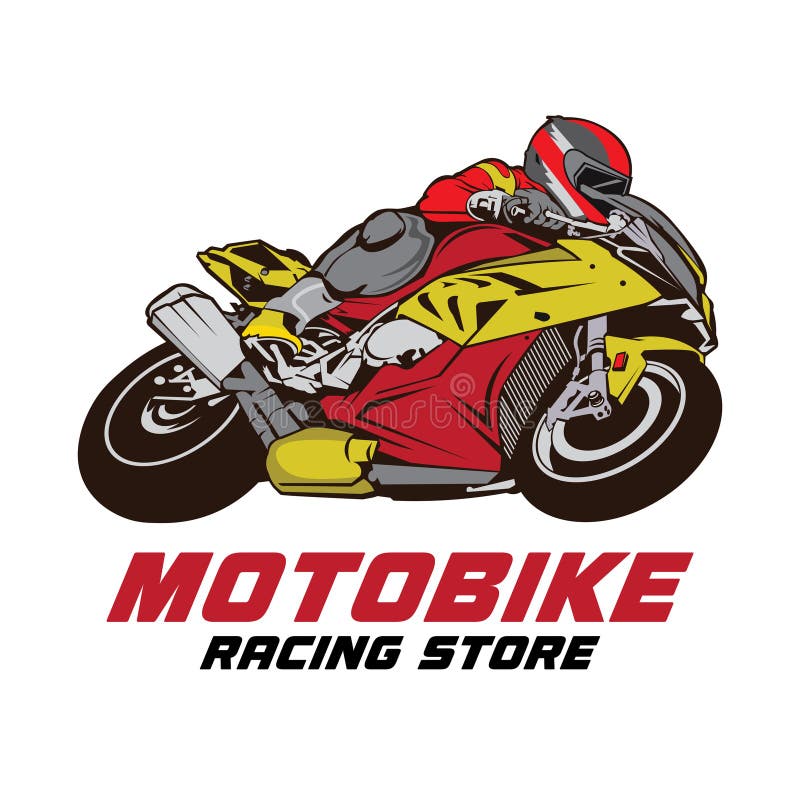 Motorbike Race Logo Design Vector Illustration Stock Vector ...