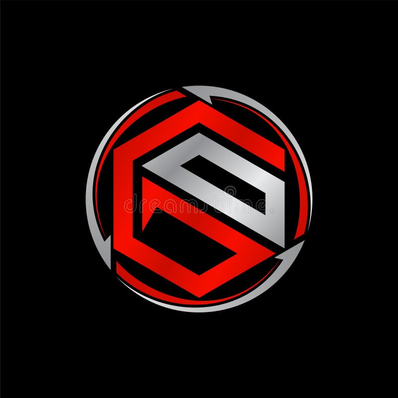 Unique Initial Letter GO or GD Font Hexagon Circle Arrow. Related To ...