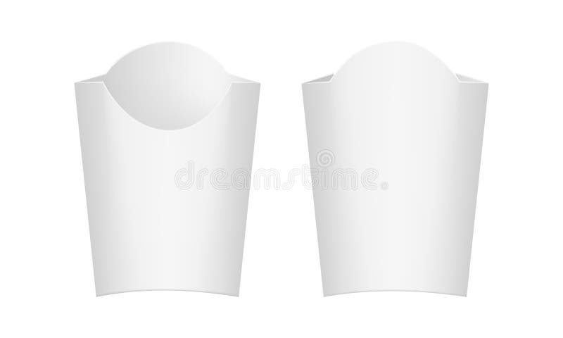 Two Big French Fries Boxes, Fast Food Packaging Mockup Stock Vector ...