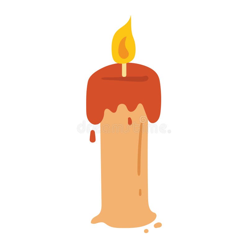 Cartoon Candle Snuffer. Gold Safety Tool Replacing Blowing Out Candles ...