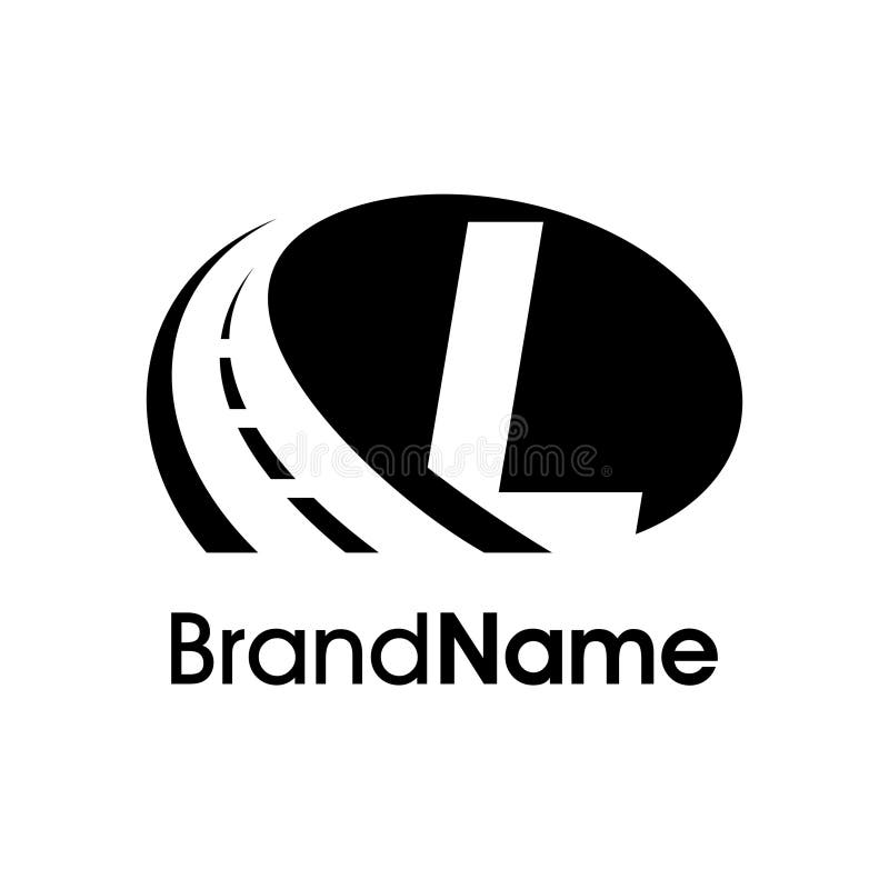 Modern Initial L Road Logo stock vector. Illustration of glyph - 298582087