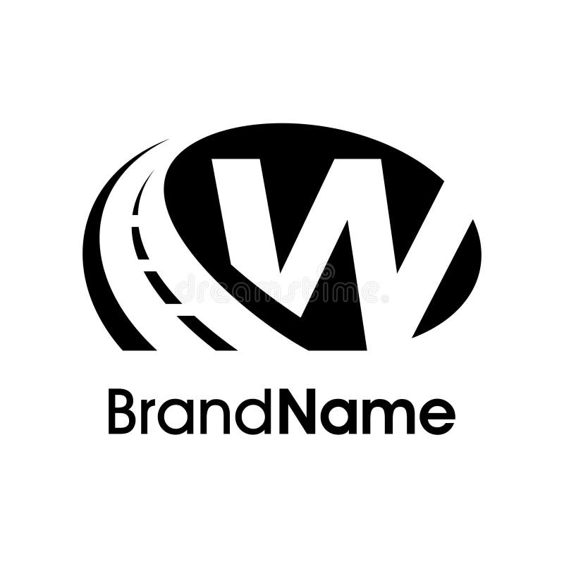 Modern Initial W Road Logo stock vector. Illustration of drive - 298583045