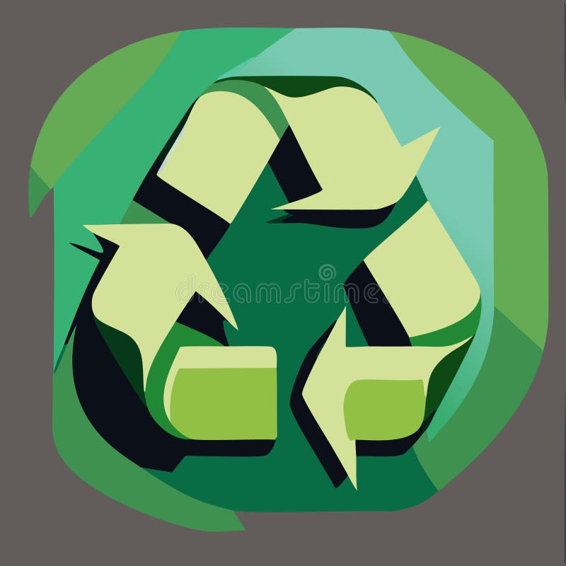 Recycle Logo. Recycling. Logo. Icon. Green Recycle Logo. Square Design ...