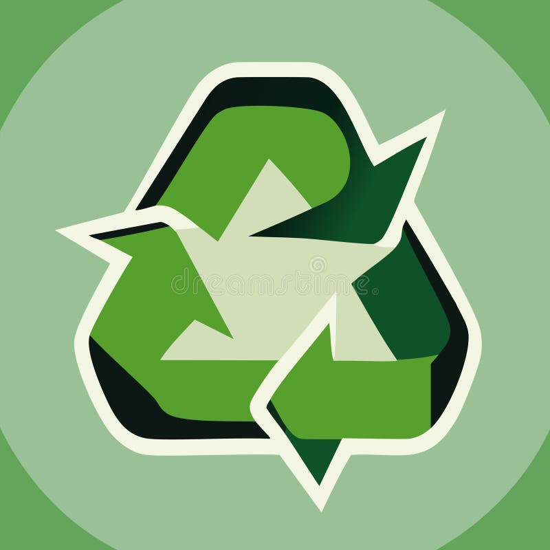 Recycle Logo. Recycling. Logo. Icon. Green Recycle Logo. Square Design ...