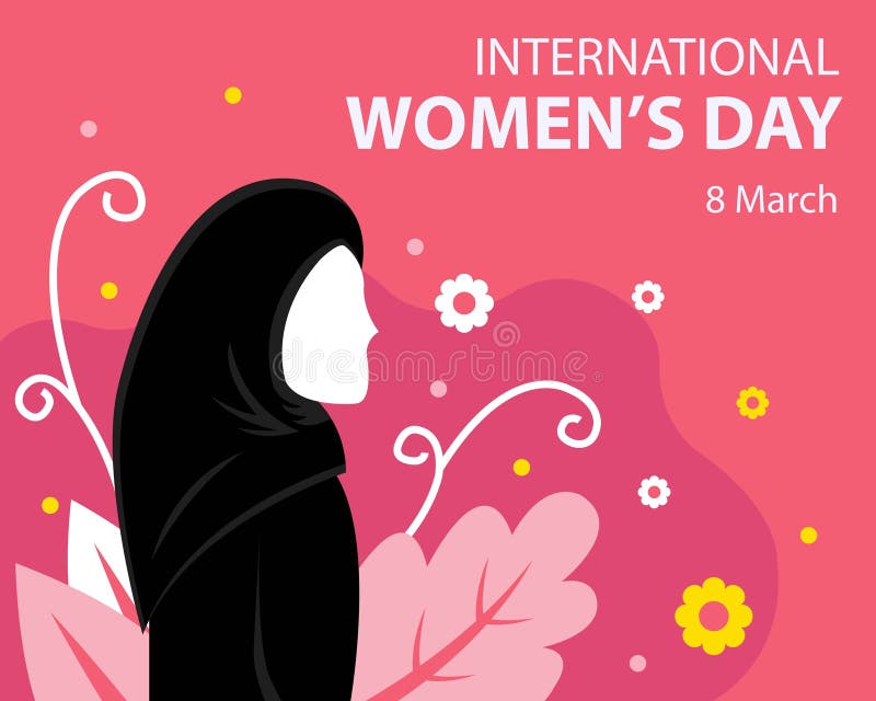 Illustration Vector Graphic of Muslim Girl in Black Hijab Stock Vector ...