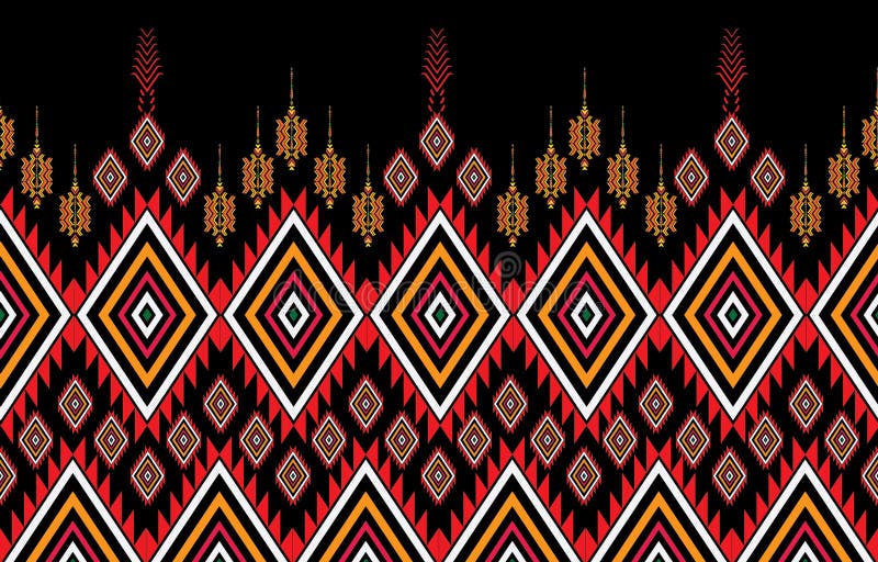 Tribal Ethnic Themes Geometric Seamless Background with a Peruvian ...