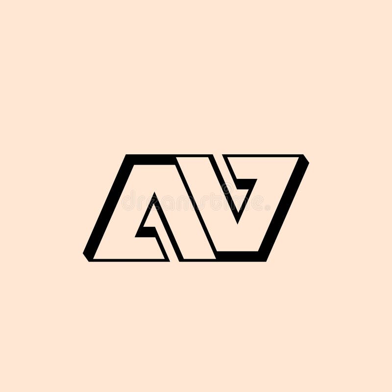 Arrow AV Monogram. Geometric Uppercase Bold Letter a, Letter V Logo ...