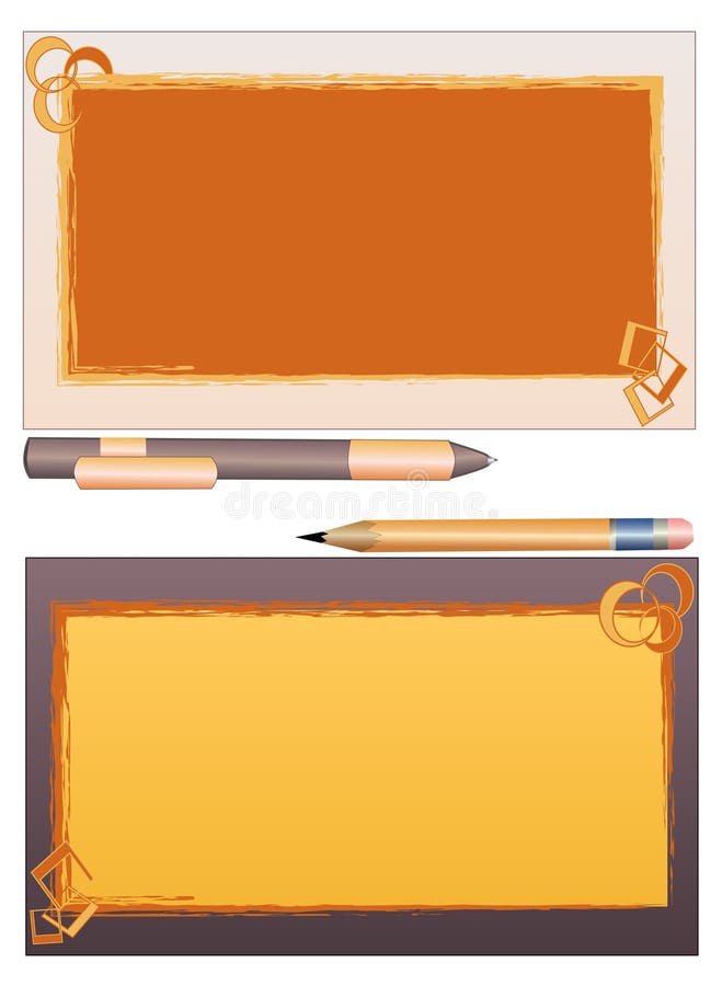 Book Sticker with Pens Template Stock Vector - Illustration of lines ...