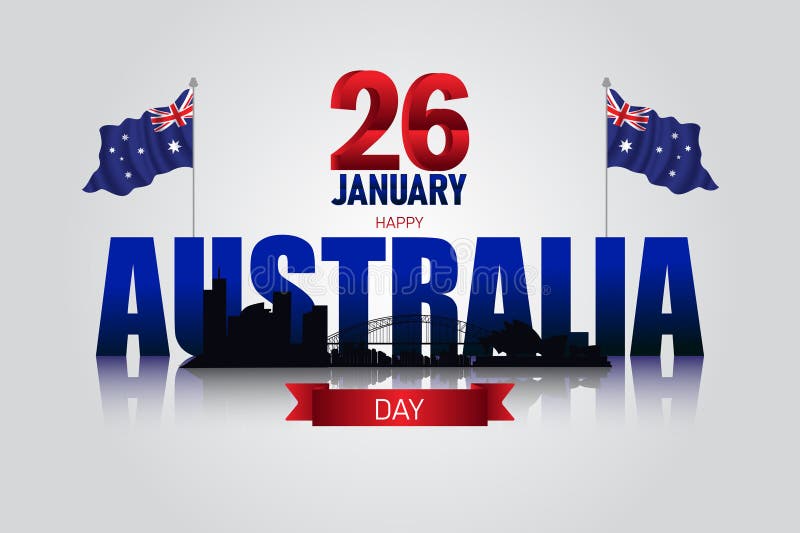 Australia Day 1788 Illustrated Vector Logo Badge, Celebrating National ...