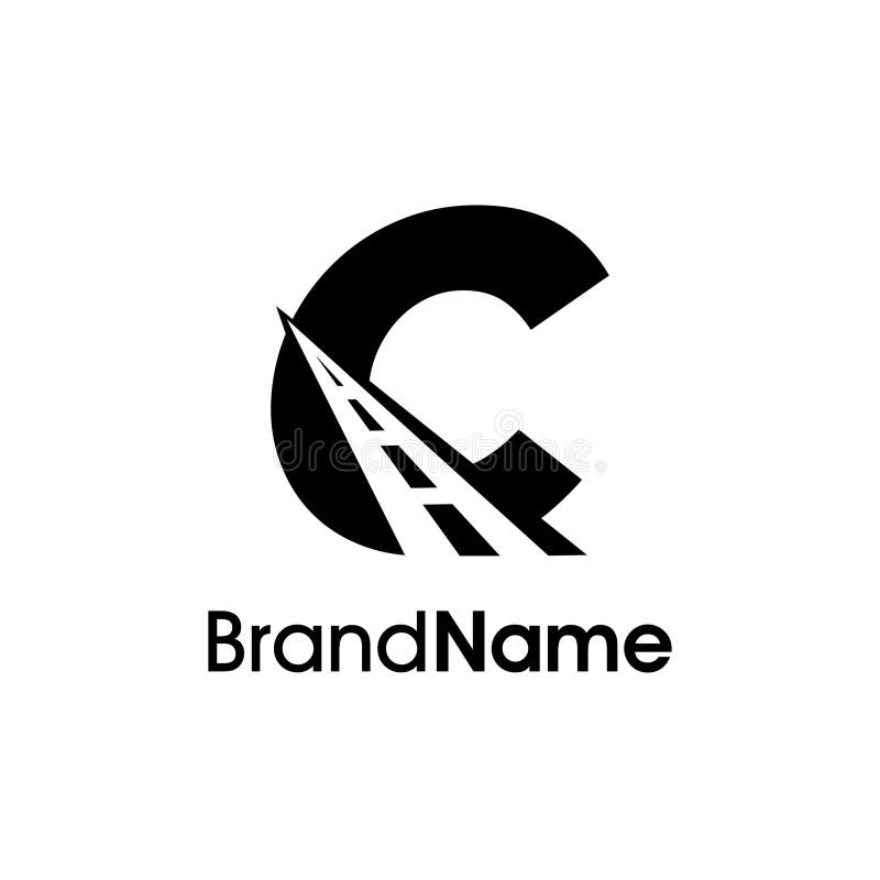 Minimalist Initial C Way Logo Stock Vector - Illustration of navigation ...