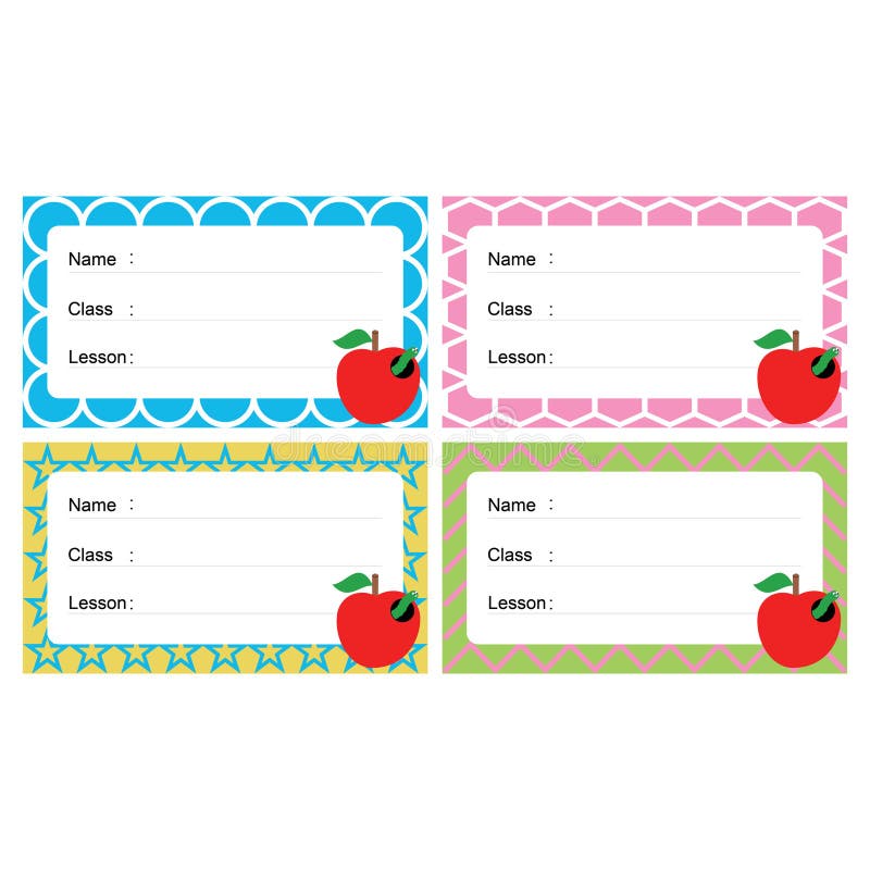 Printable Name Label Stickers with Designs Suitable for Children ...