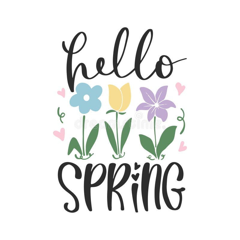 Spring Season Quotes and Saying Stock Vector - Illustration of bless ...