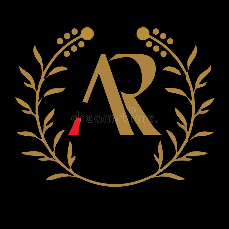 AR Letter Branding Logo Design with a Leaf. Stock Vector - Illustration ...