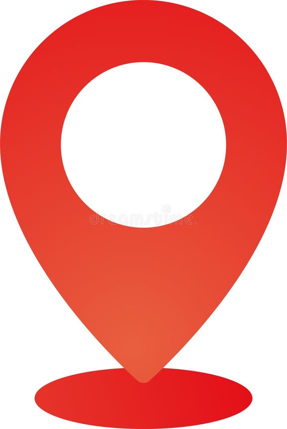 Location Maps Icon in Vector Flat Gradient Style Color, Illustration ...