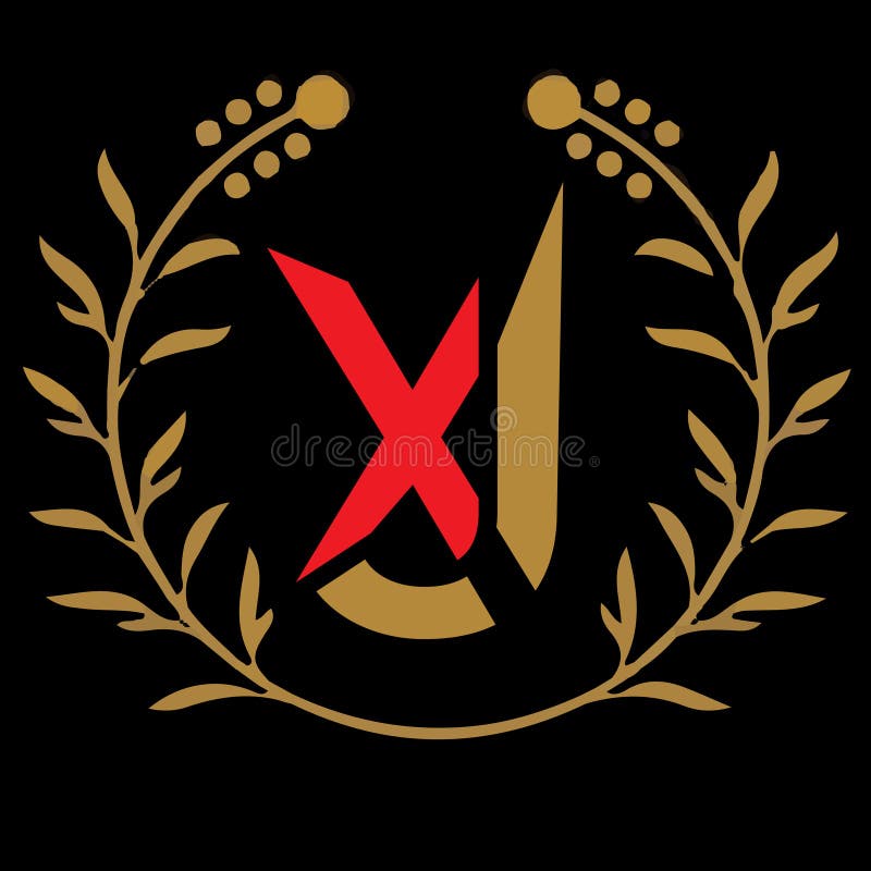 XJ Letter Branding Logo Design with a Leaf.. Stock Vector ...