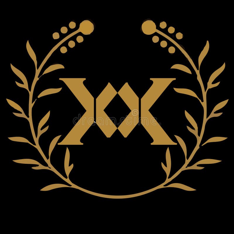 XX Letter Branding Logo Design with a Leaf.. Stock Vector ...