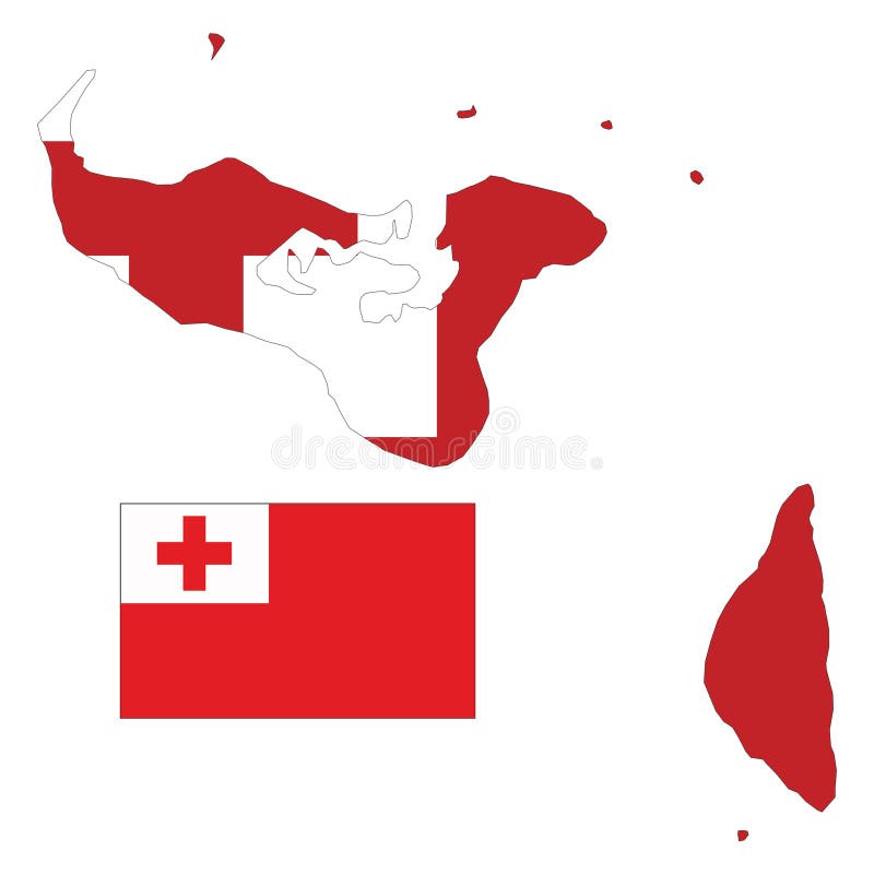 Tonga Map and Flag stock vector. Illustration of isolated - 300462948