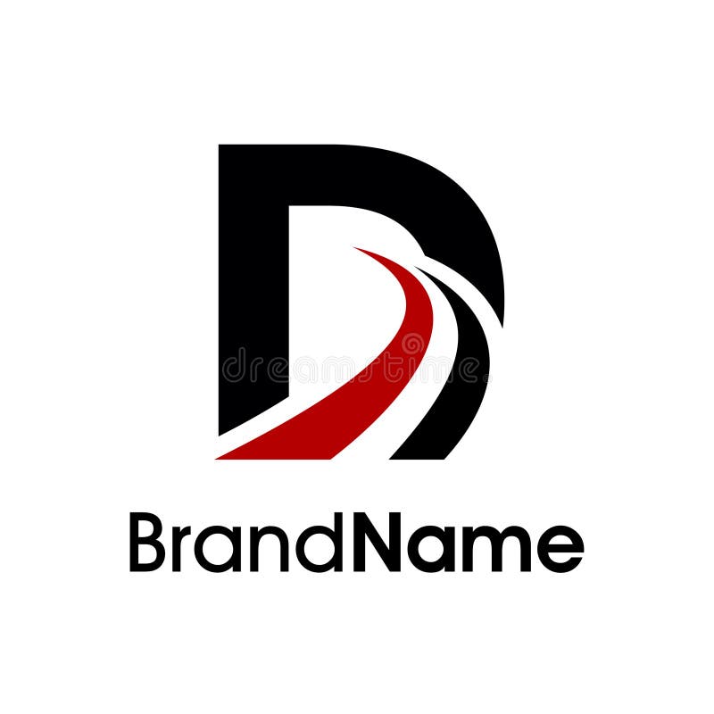 Simple Initial D Road Logo stock vector. Illustration of destination ...