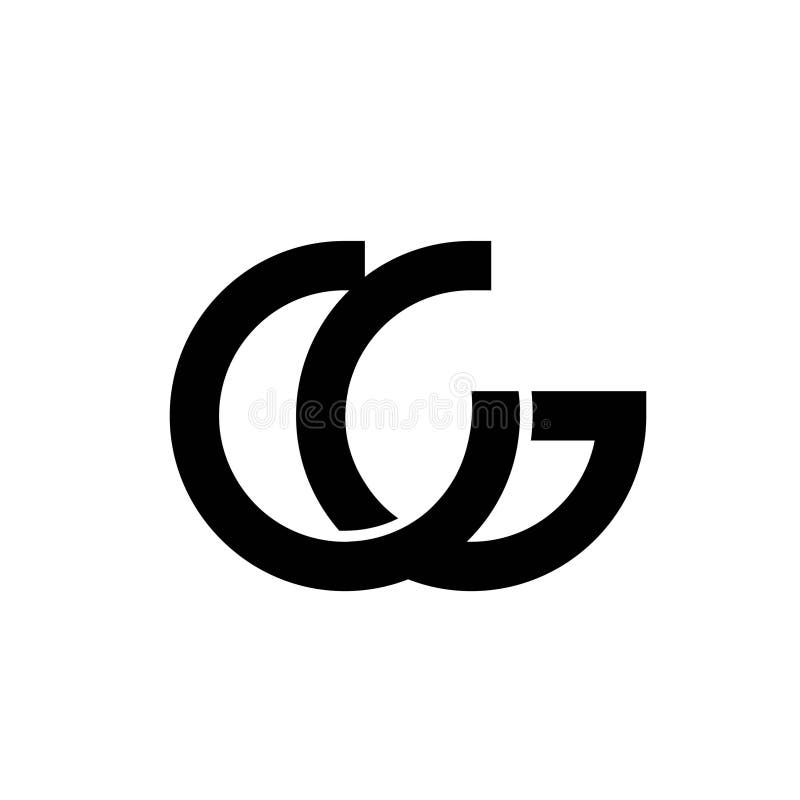 CG, GC Monogram Logo Signature Icon. Intertwined Alphabet Initials ...