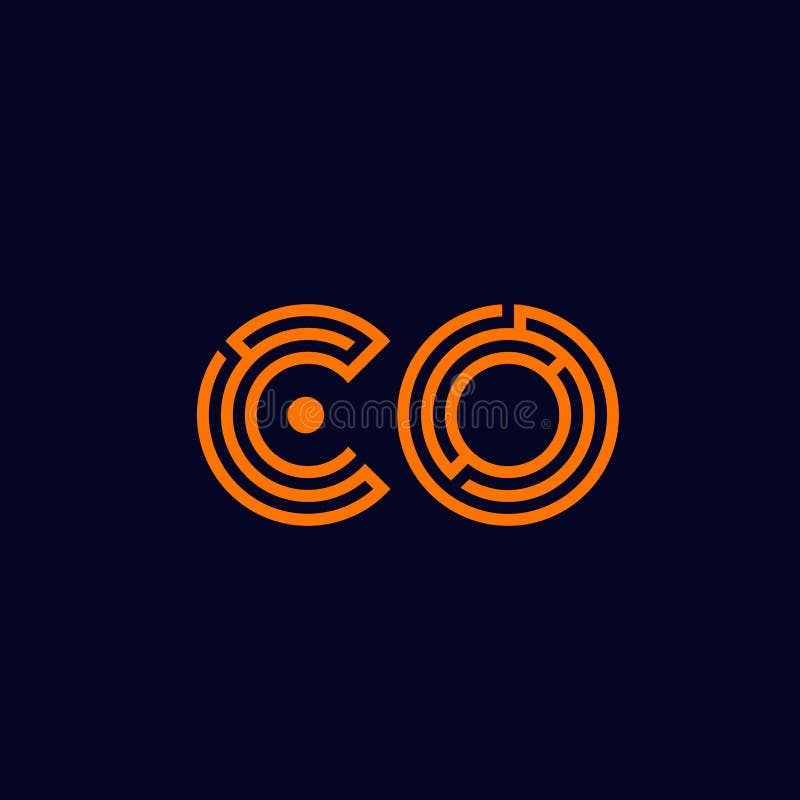 CO Monogram Logo Signature. Alphabet Initials Icon. Communications and ...