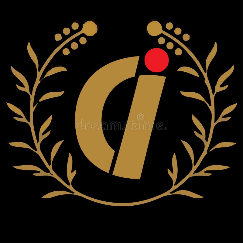 CI Letter Branding Logo Design with a Leaf Stock Vector - Illustration ...