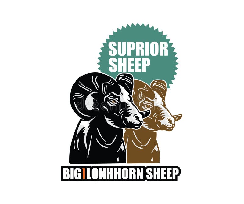 Big Horn Superior Sheep Logo, Stock Illustration - Illustration of ...