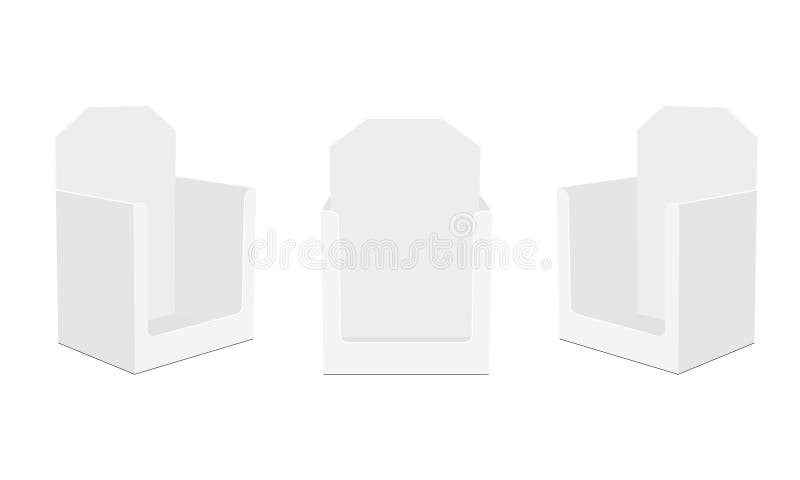 Blank POS DIsplay Boxes, Front and Side View, Isolated Stock Vector ...