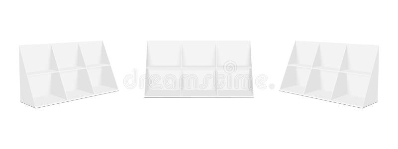 Small Triangle POS Display Stands with 6 Shelves Mockup Stock Vector ...