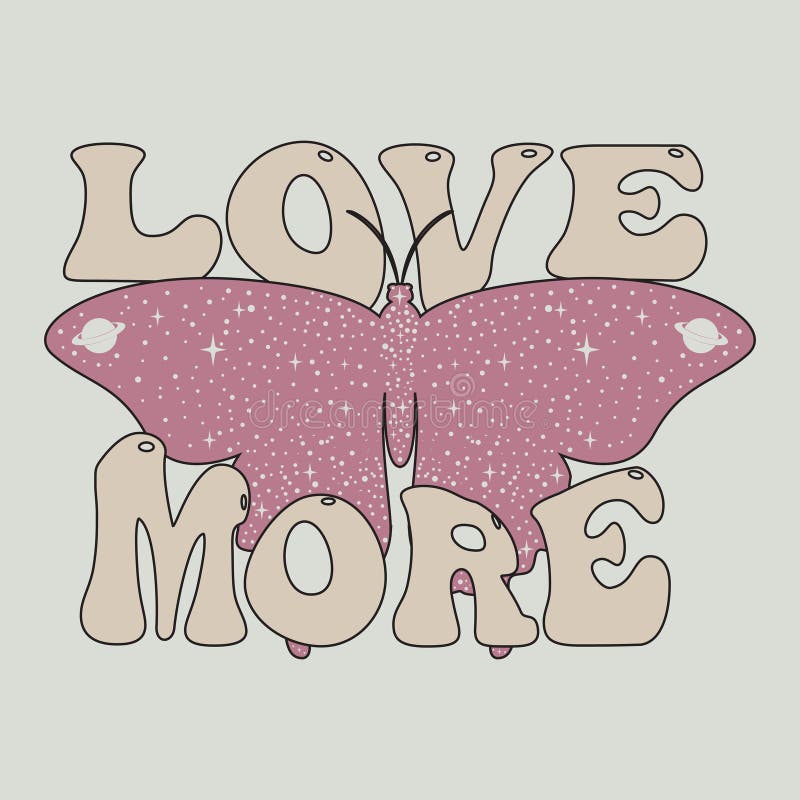 Love More, Butterfly Vector, Butterfly Silhouette, Hand Drawn ...