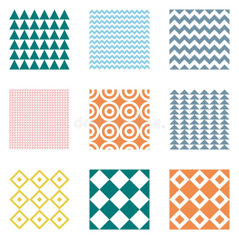 Geometric Style Pattern Design Templates Stock Vector - Illustration of ...