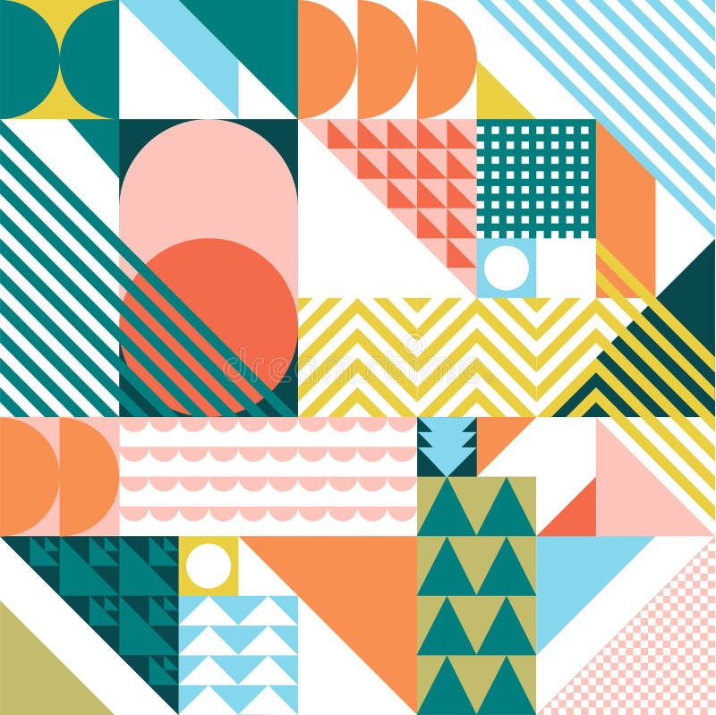 Geometric Style Pattern Design Templates Stock Vector - Illustration of ...