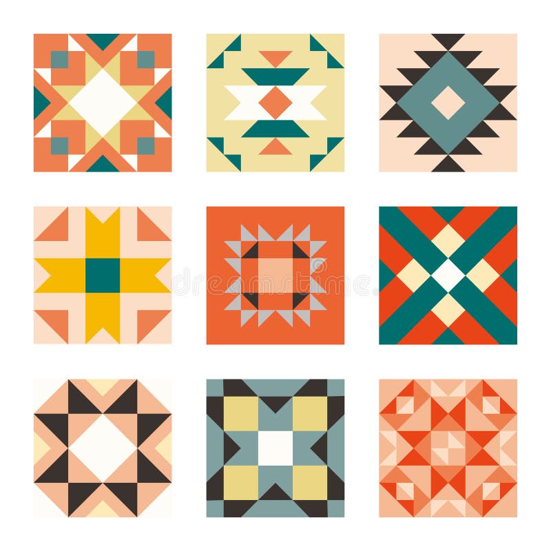 Geometric Style Pattern Design Templates Stock Vector - Illustration of ...