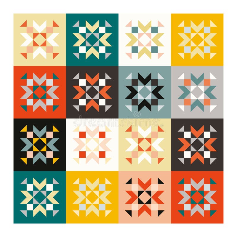 Geometric Style Pattern Design Templates Stock Vector - Illustration of ...