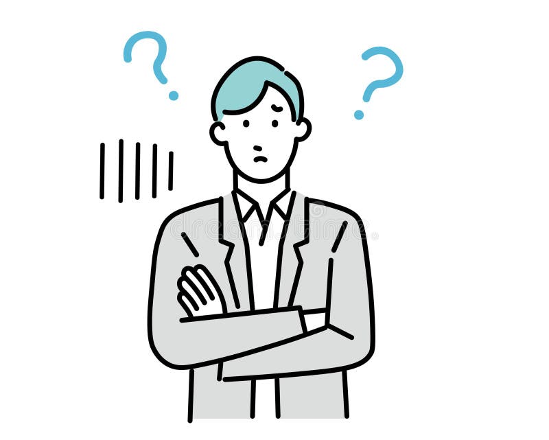 Businessman with Troubled Face - Question - One Man - Upper Body ...