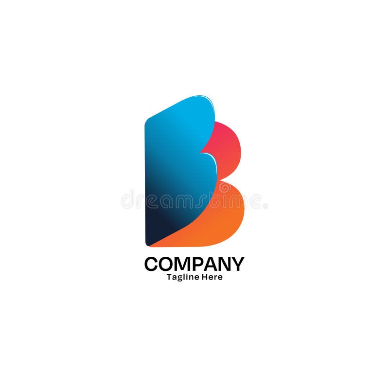 Professional and Modern Letter B Logo Design for Company Business Stock ...