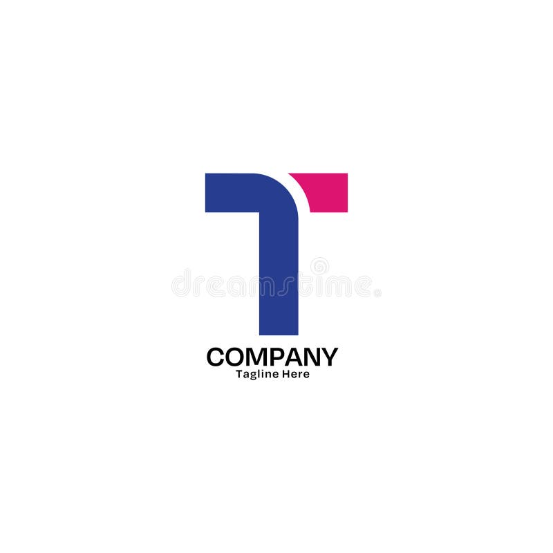 Minimalist T Letter Logo Design Template for Company Stock Vector ...