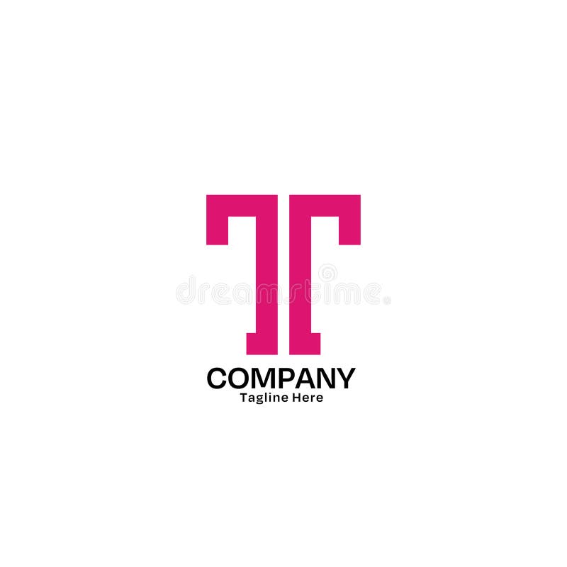 Minimalist T Letter Logo Design Template for Company Stock Vector ...