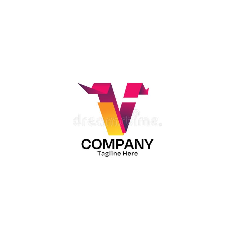 Minimalist V Letter Logo Design Template for Business Stock Vector ...