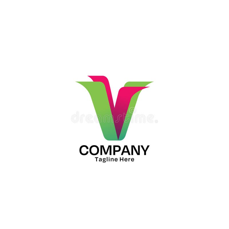 Minimalist V Letter Logo Design Template for Business Stock Vector ...