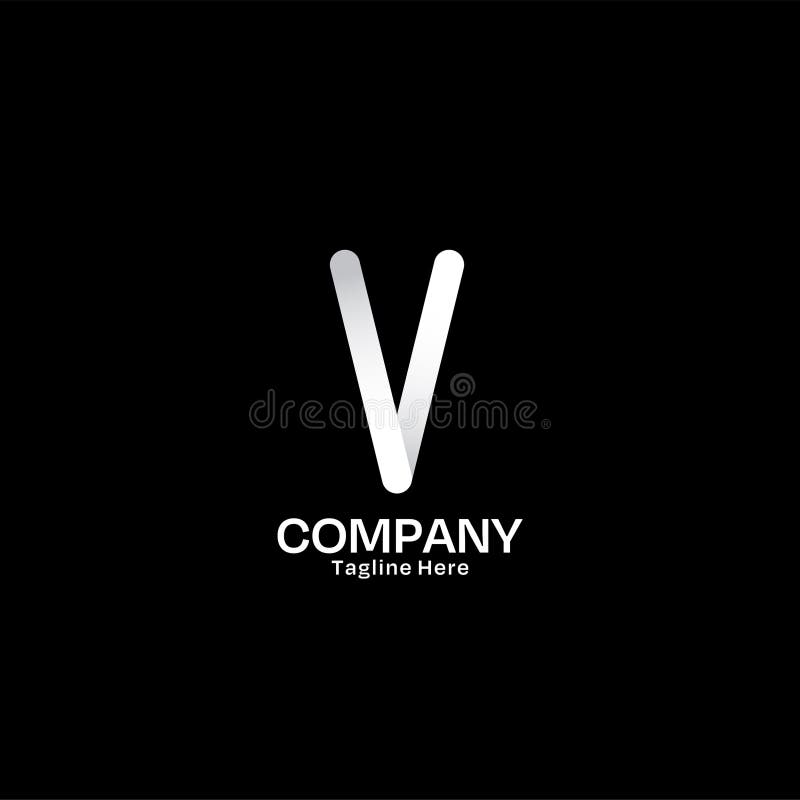 Minimalist V Letter Logo Design Template for Business Stock Vector ...