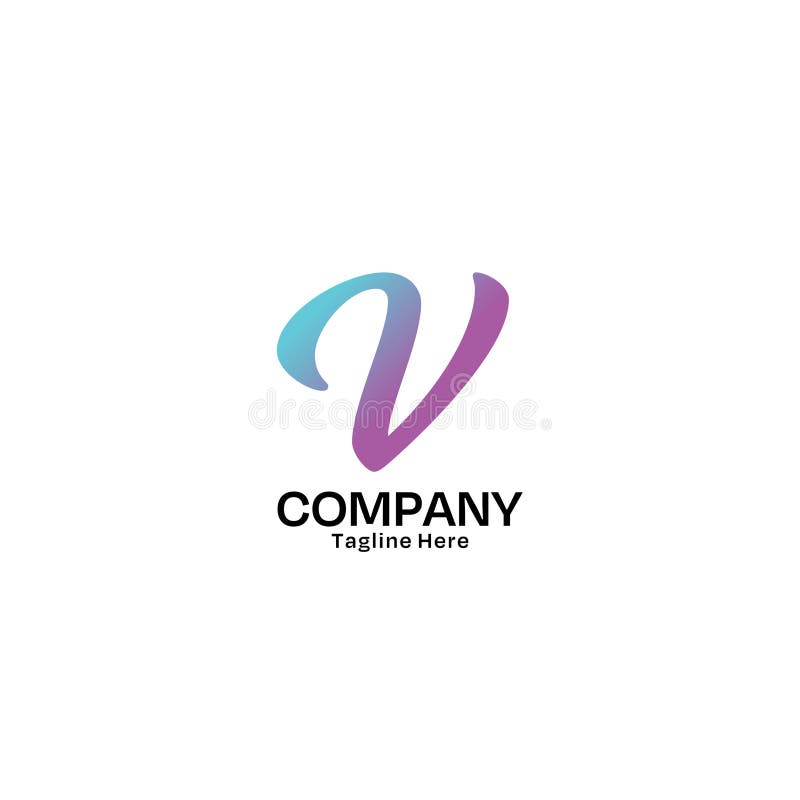 Minimalist V Letter Logo Design Template for Business Stock Vector ...