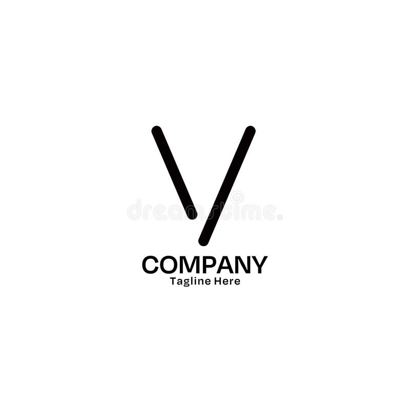 Minimalist V Letter Logo Design Template for Business Stock Vector ...