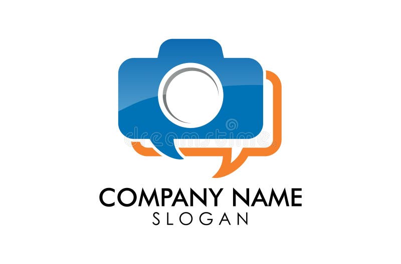Foto Chat Logo Icon Template Stock Vector - Illustration of brand, font ...