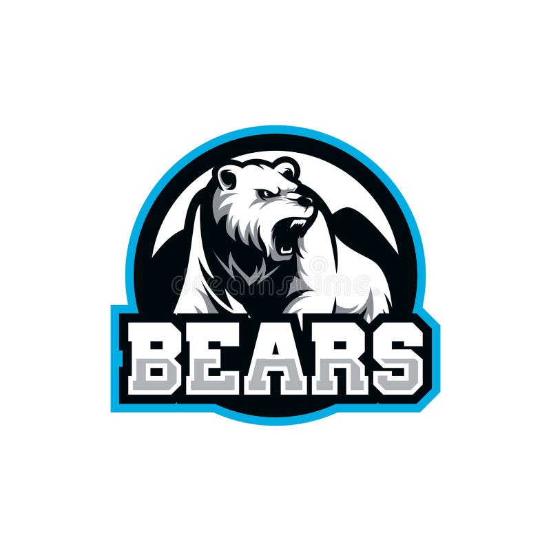 Bears Logo Design, Mascot Logo Design Template for Sports Teams Stock ...