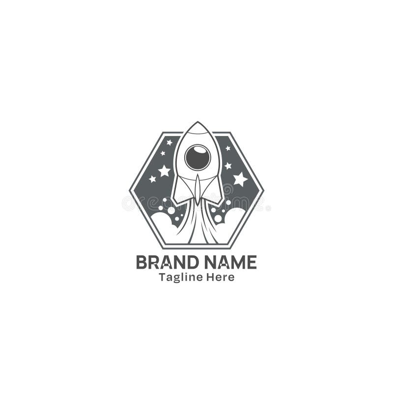 Flying Rocket Logo Design stock vector. Illustration of features ...
