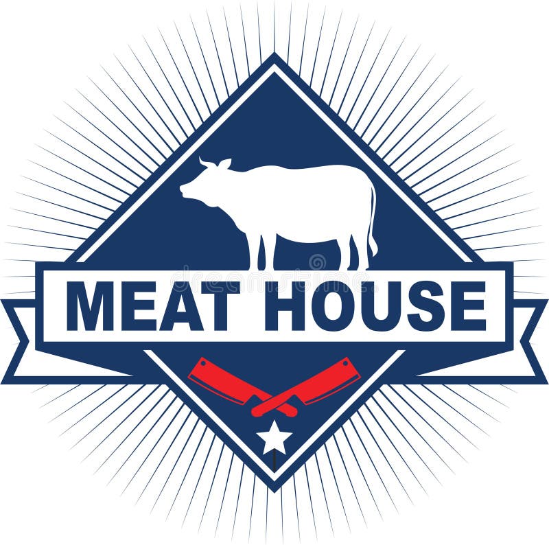 Meat House Logo Design stock vector. Illustration of designs - 301327315