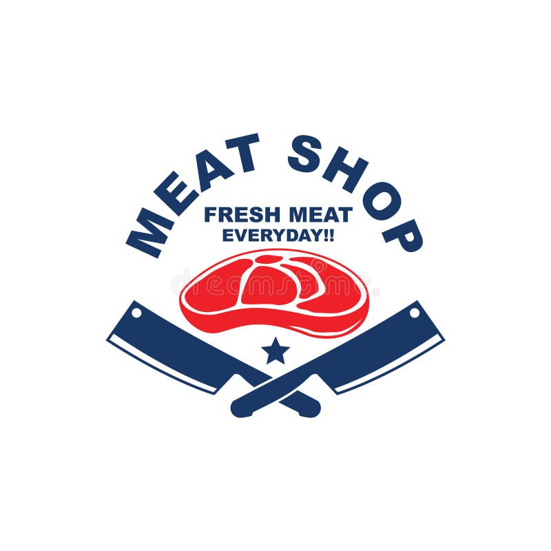 Meat Shop Logo Design stock vector. Illustration of creating - 301327320