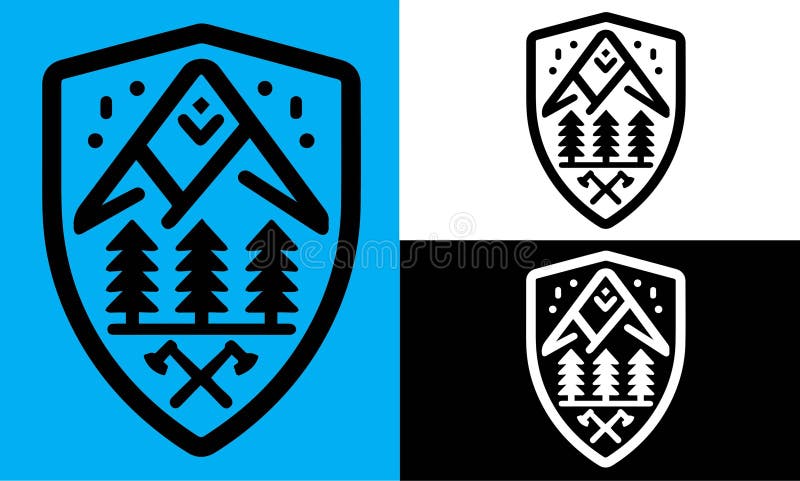 Badge of Outside Nature. Outdoor Camping Badges, Vintage Wilderness ...