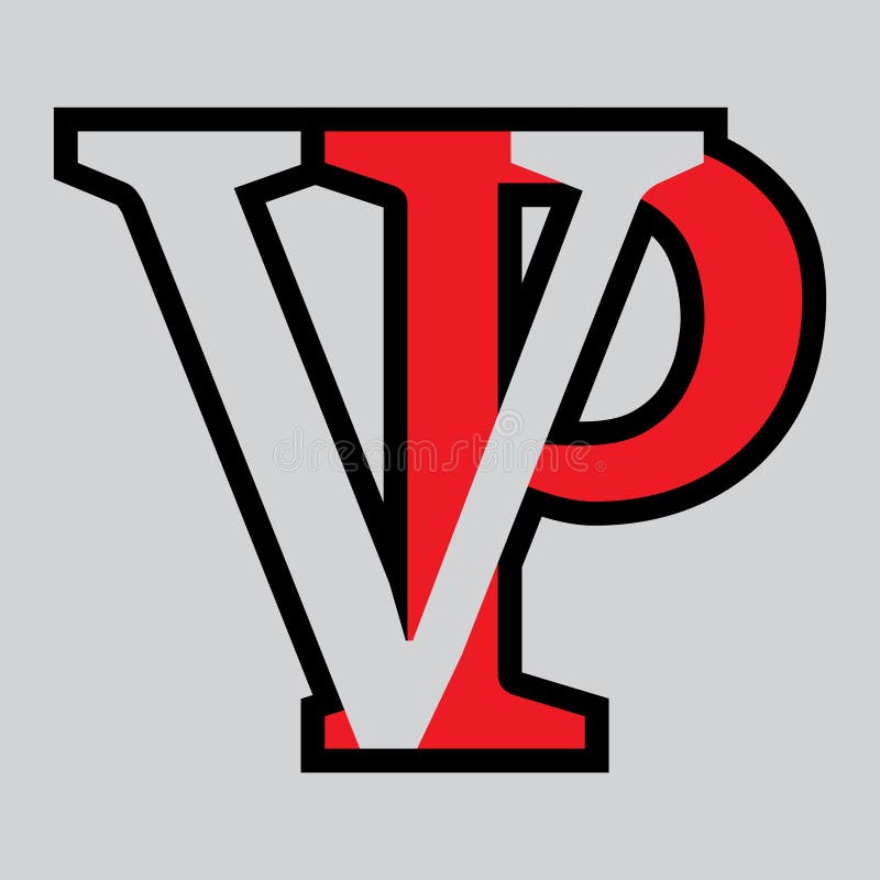 VP Letter Branding Logo Design with a Leaf Stock Vector - Illustration ...