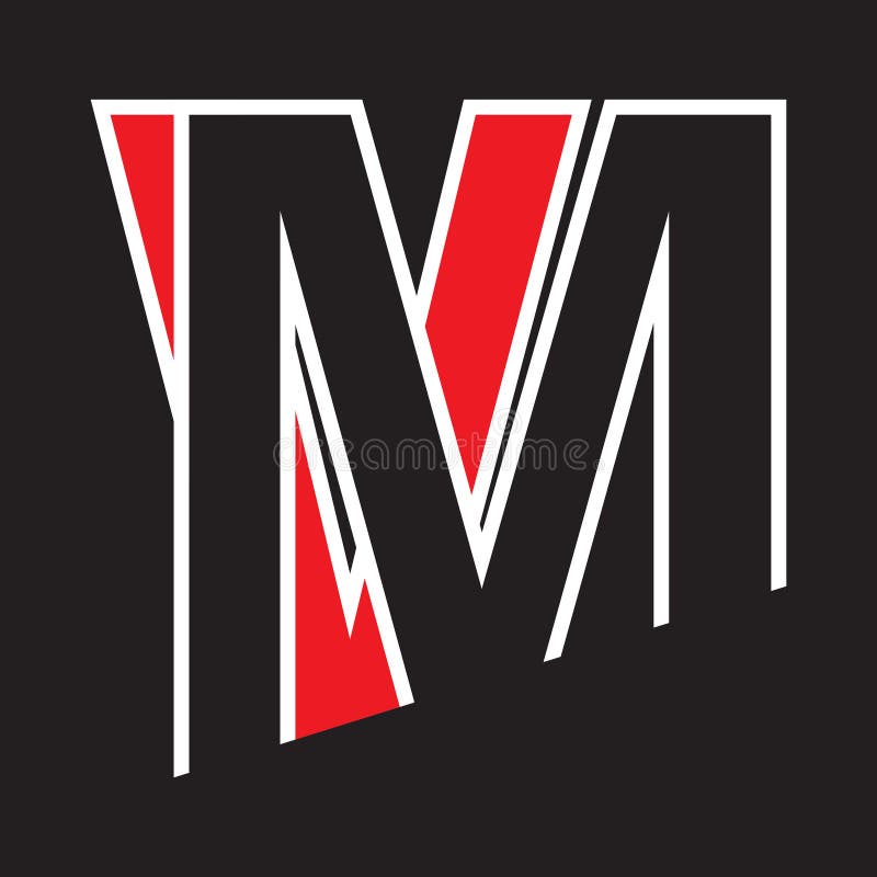 VM Letter Branding Logo Design with a Leaf.. Stock Vector ...